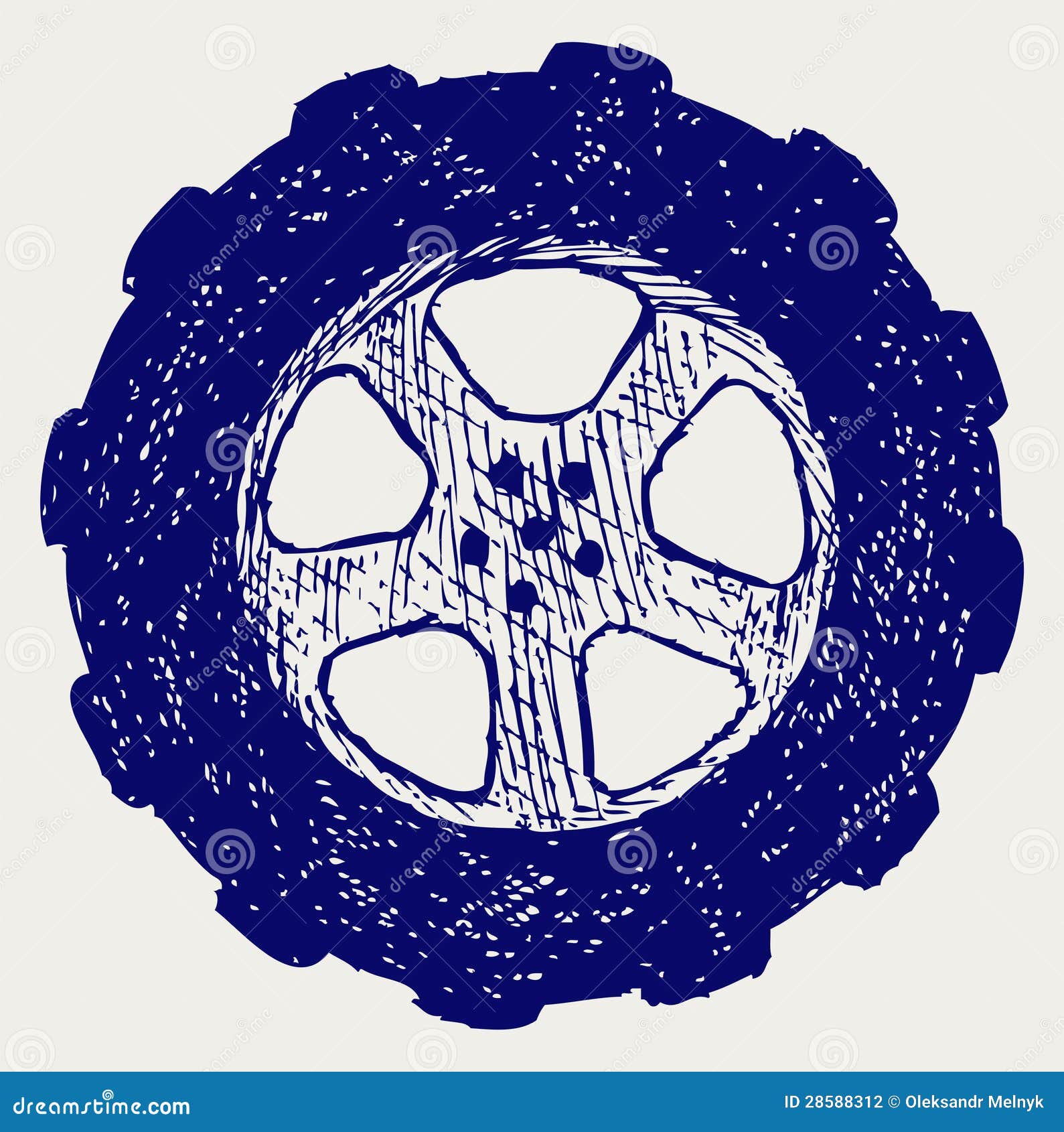 Tyre wheels. Doodle style stock vector. Illustration of abstract - 28588312