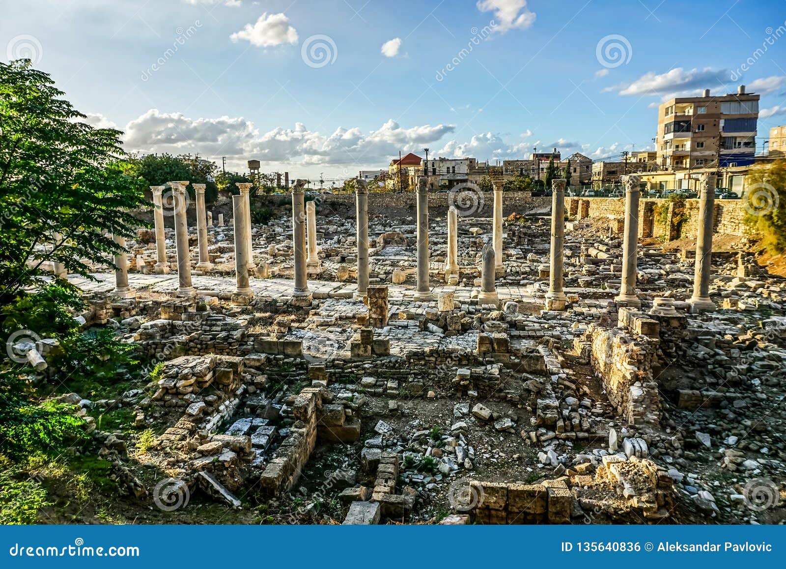 Tyre World Heritage Site 01 Stock Photo - Image of levant, retro: 135640836