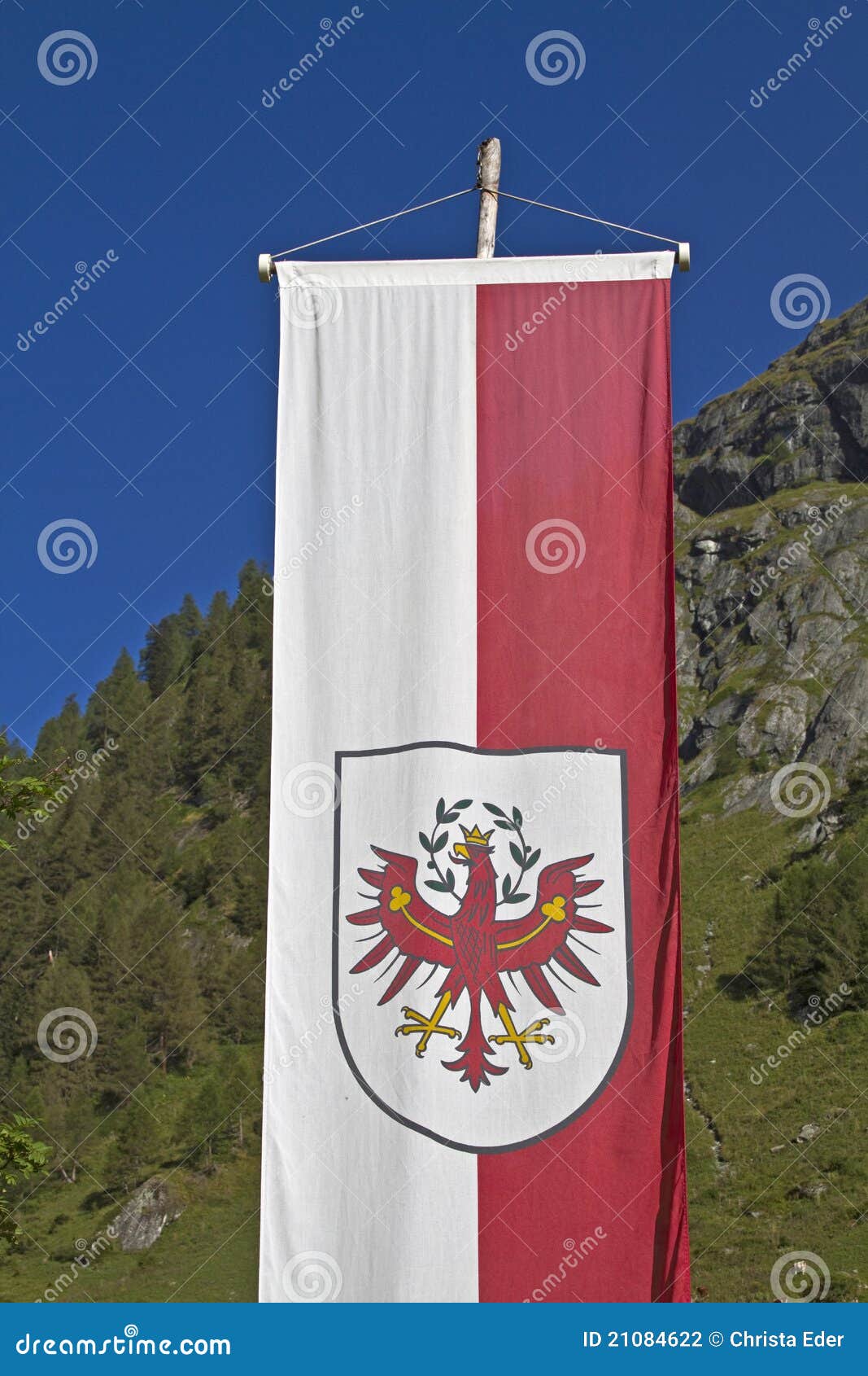 Tyrolean flag stock photo. Image of nation, sunny, mast - 21084622