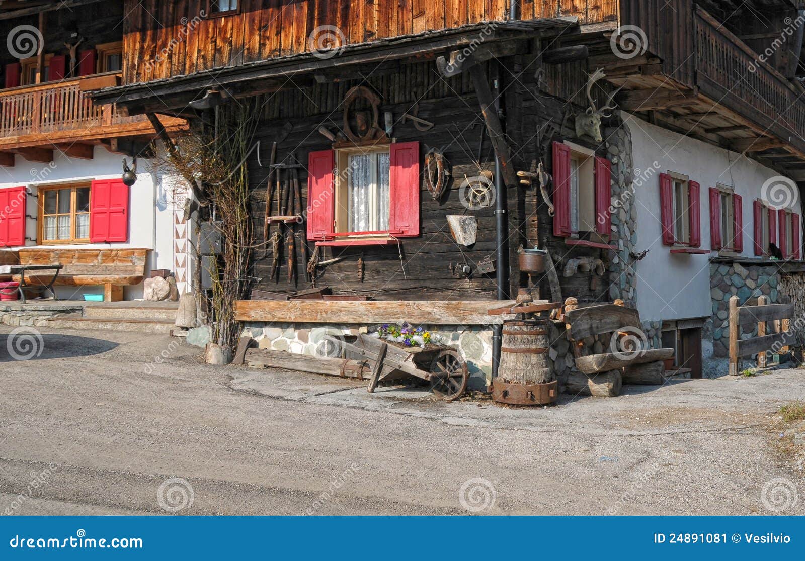 Tyrolean house details stock image. Image of tyrol, europe - 24891081