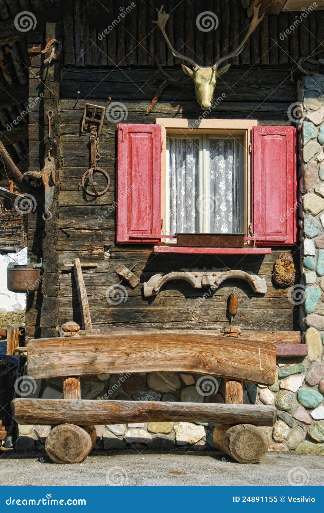 Tyrolean house details stock image. Image of house, outdoor - 24891155