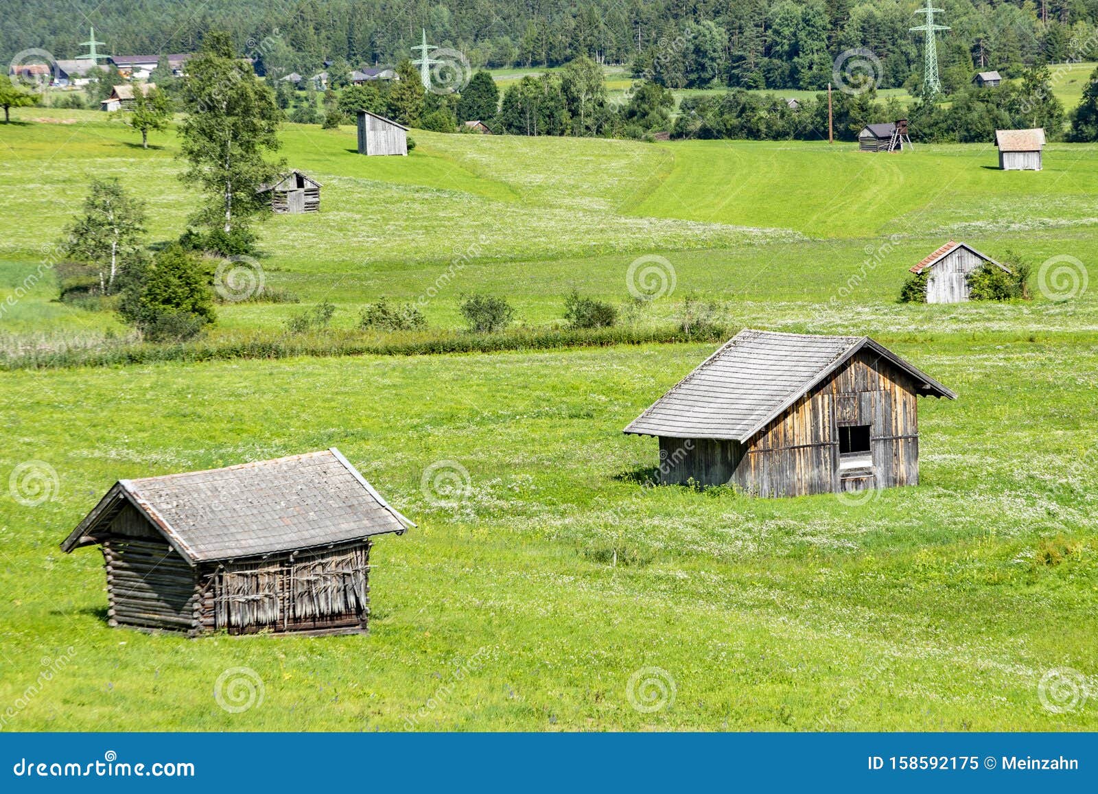 Tyrolean Landscape with Fresh Grass and Bright Meadows at Tarrenz ...