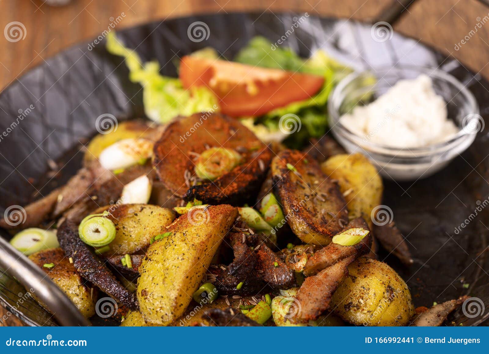 Tyrolean potato groestl stock image. Image of table - 166992441