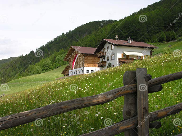 Tyrolian Houses stock photo. Image of spring, settle, forest - 678828