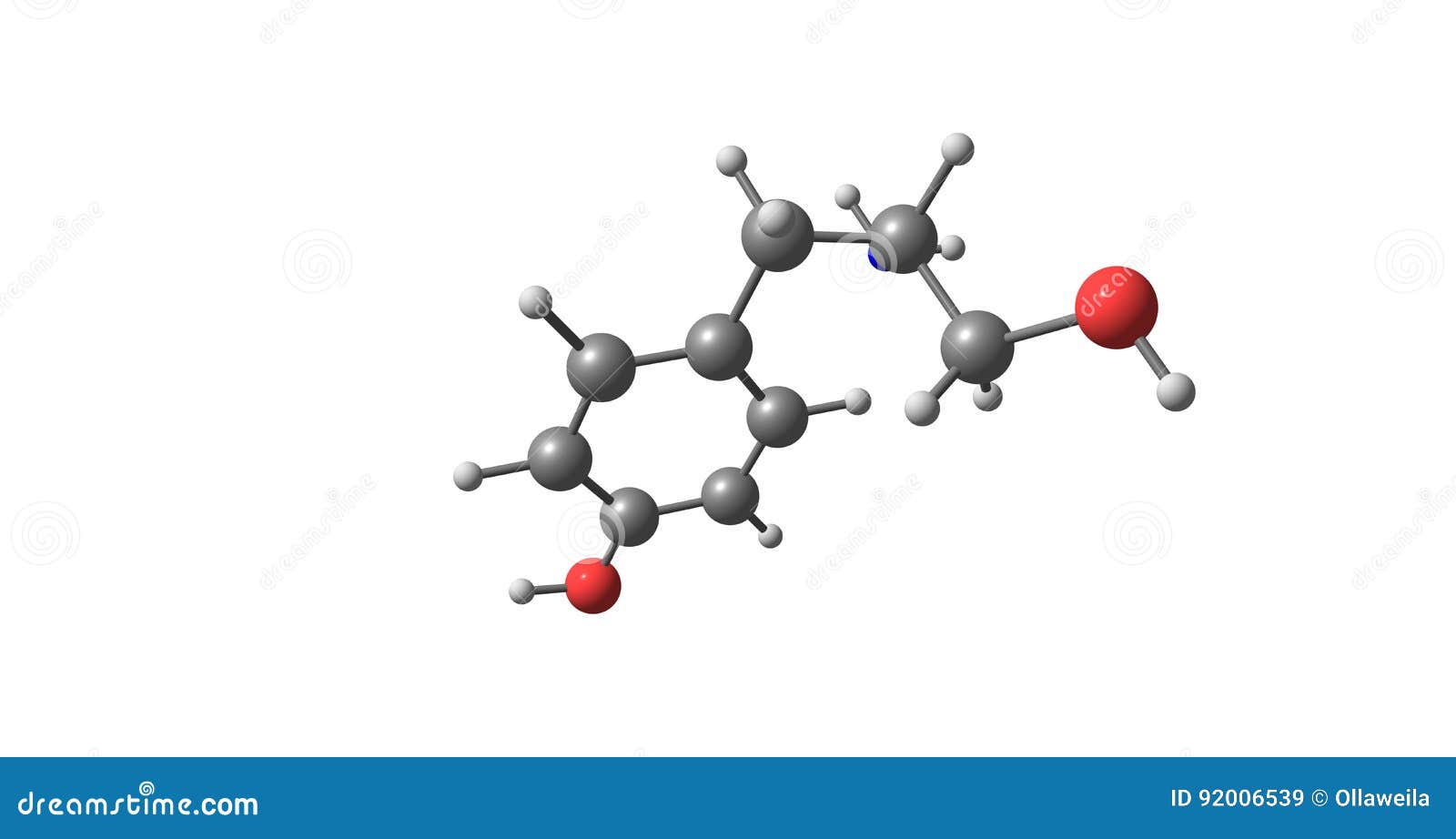 Tyrosol Molecular Structure Isolated on White Stock Illustration ...