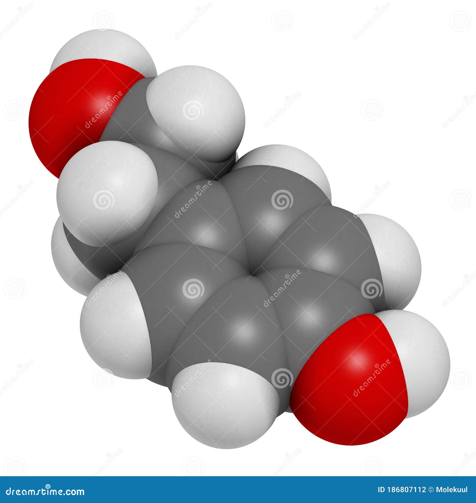 Tyrosol Molecule. Antioxidant Found In Olive Oil. 3D Rendering. Atoms ...