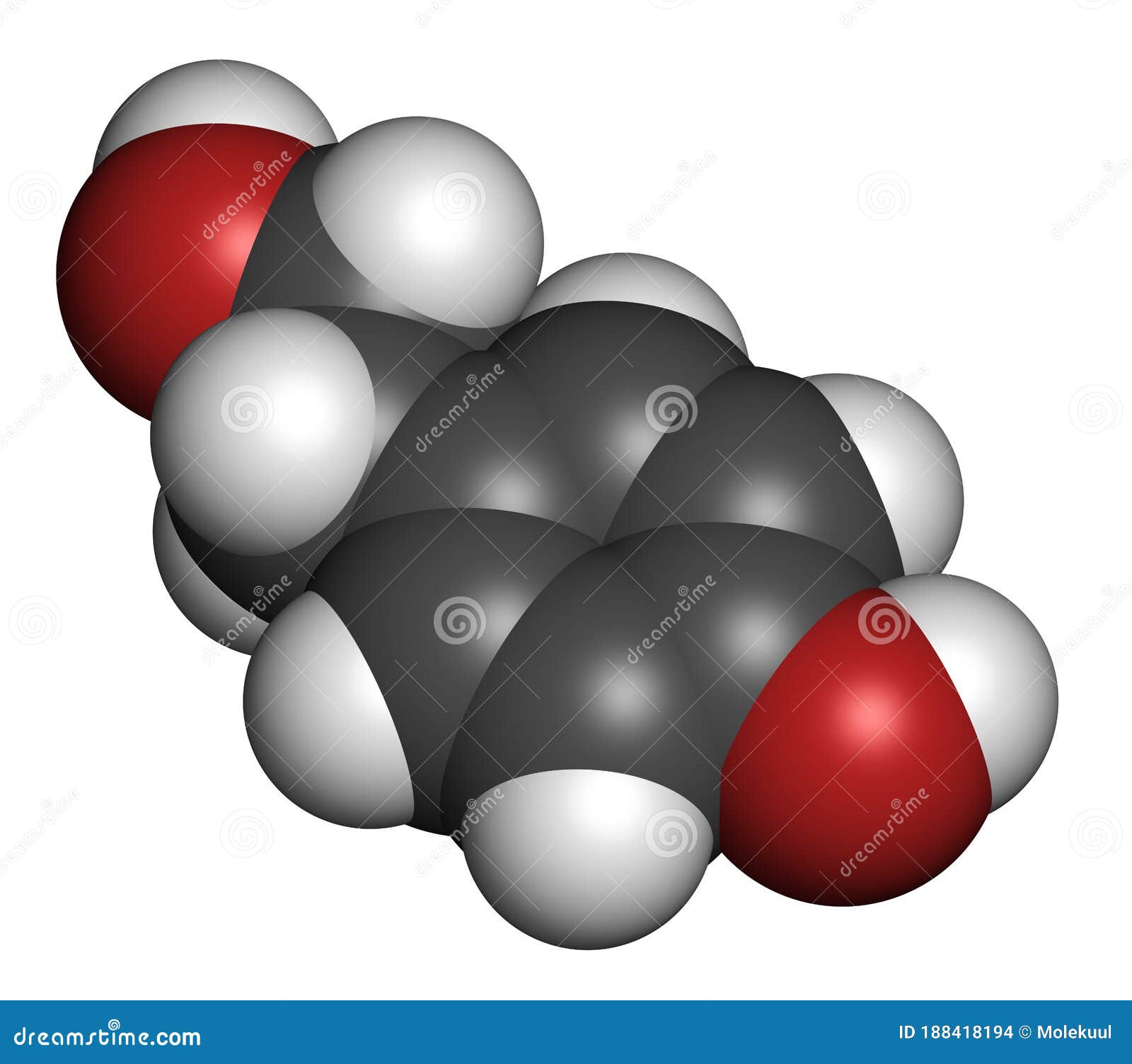 Tyrosol Molecule. Antioxidant Found In Olive Oil. 3D Rendering. Atoms ...