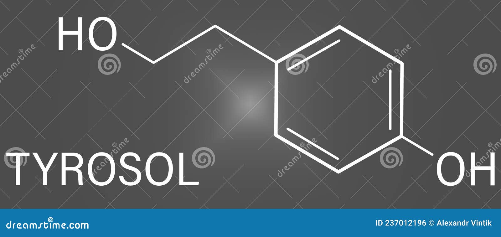 Tyrosol Molecule. Antioxidant Found In Olive Oil. 3D Rendering. Atoms ...