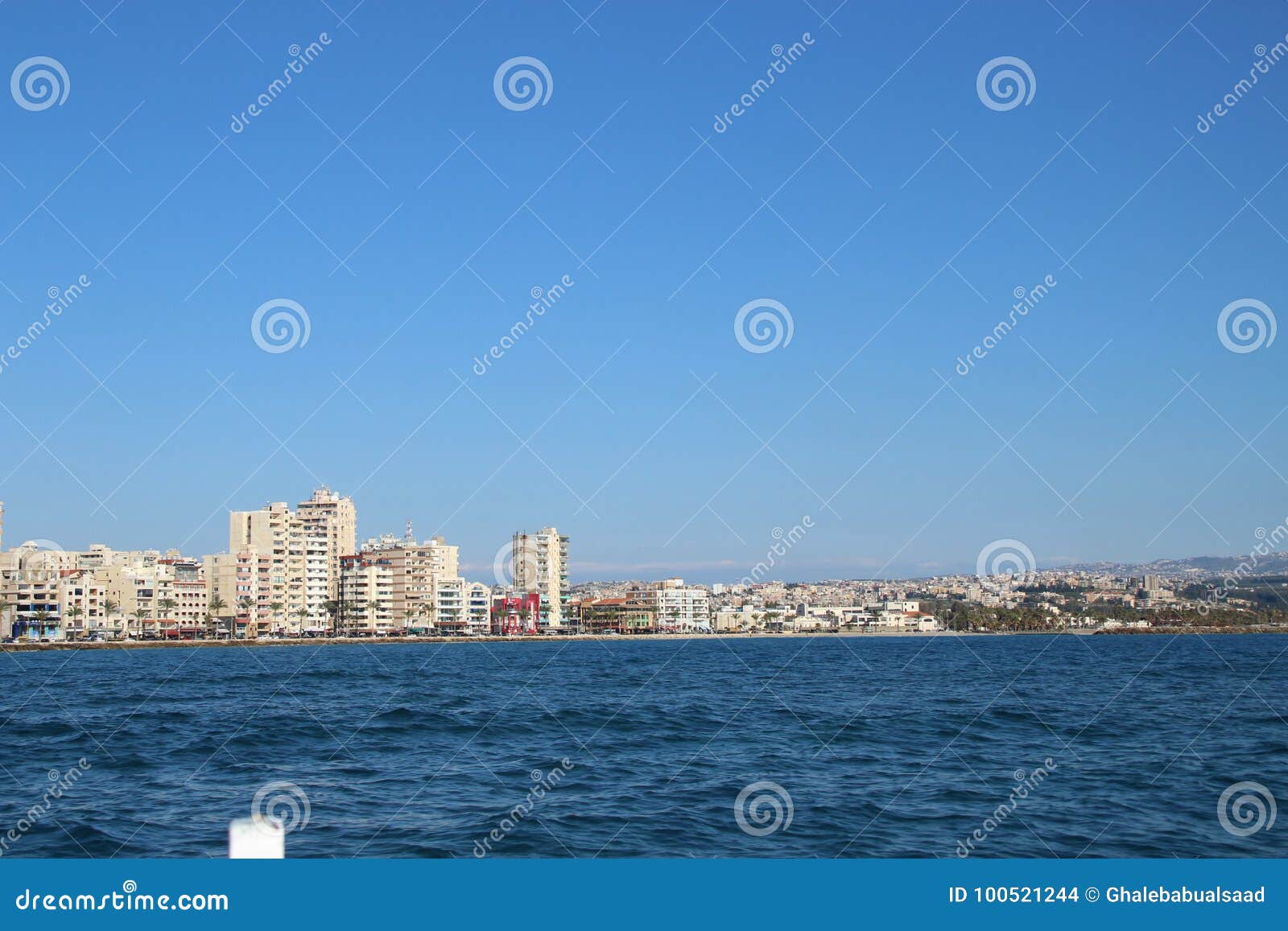 Tyrus City Lebanon 2017 image stock éditorial. Image du océan - 100521244
