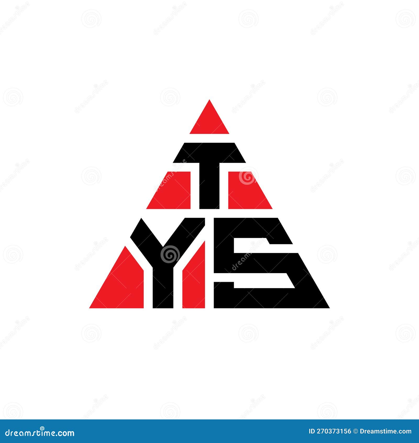 TYS Triangle Letter Logo Design with Triangle Shape. TYS Triangle Logo ...