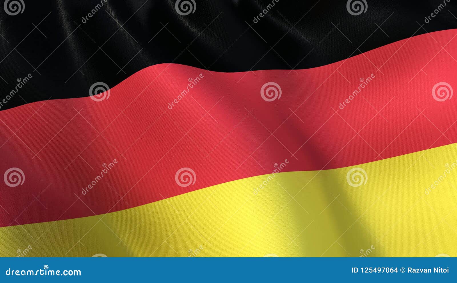 Tysk Flagga Som Vinkar I Vinden Stock Illustrationer - Illustration av ...