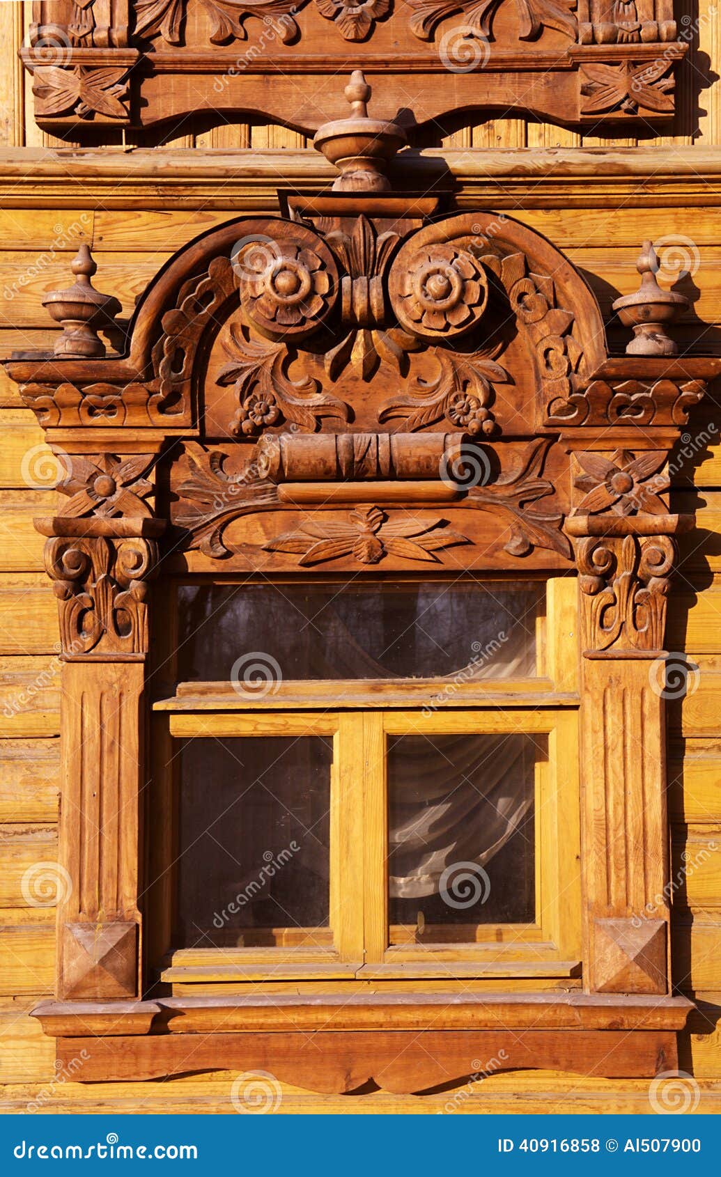 Tyumen Window in an Old House Stock Photo - Image of window, wood: 40916858