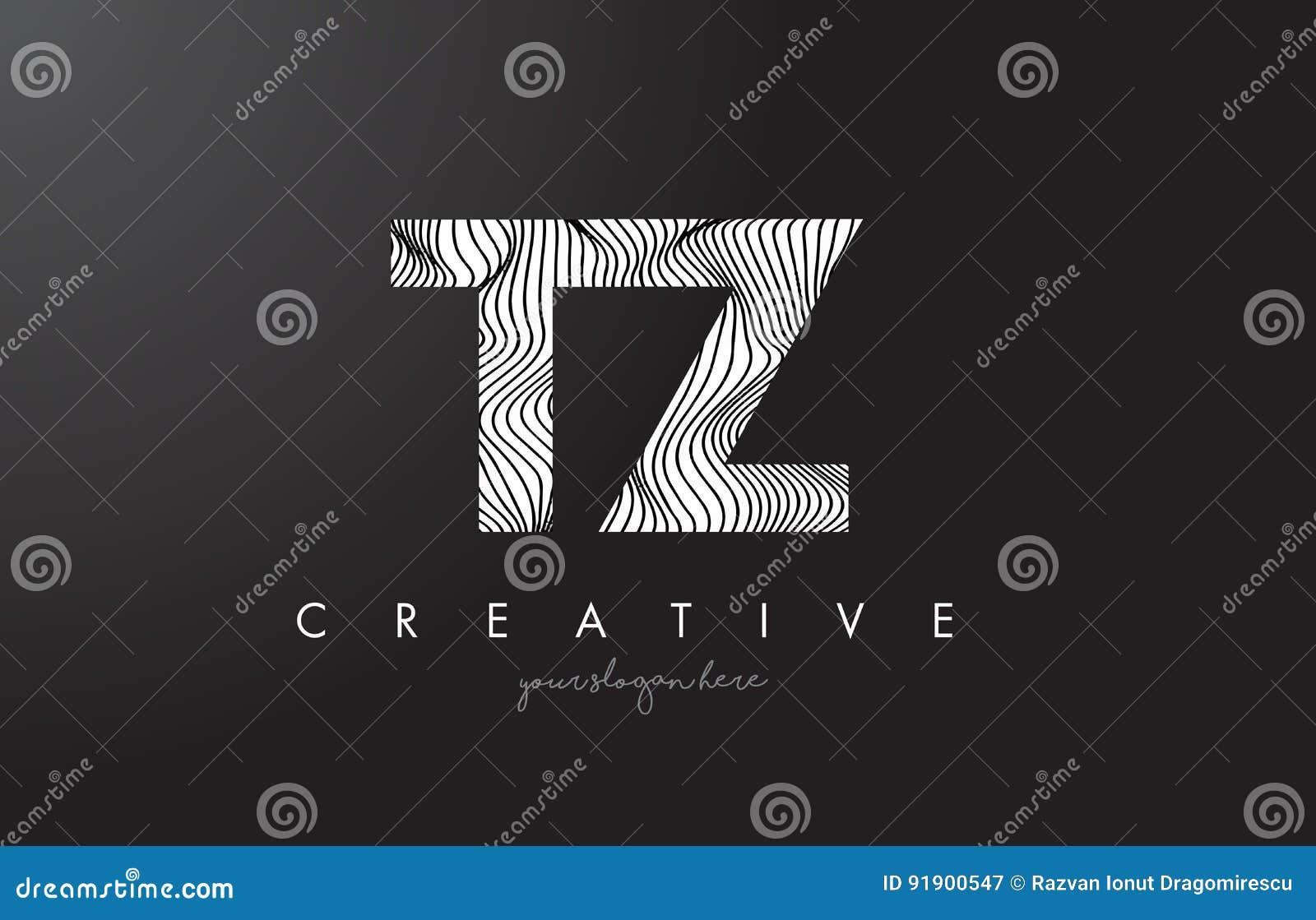 TZ T Z Letter Logo with Zebra Lines Texture Design Vector. Stock Vector ...