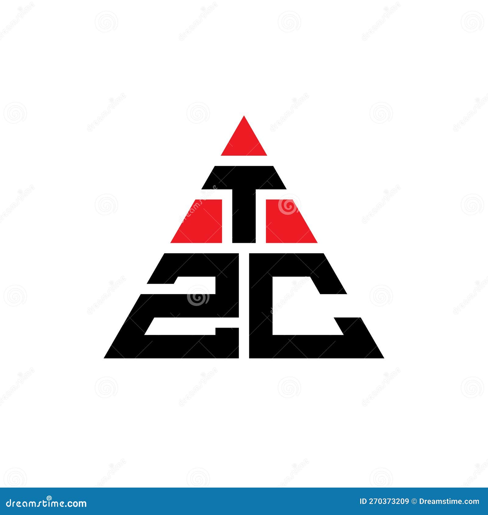 TZC Triangle Letter Logo Design with Triangle Shape. TZC Triangle Logo ...