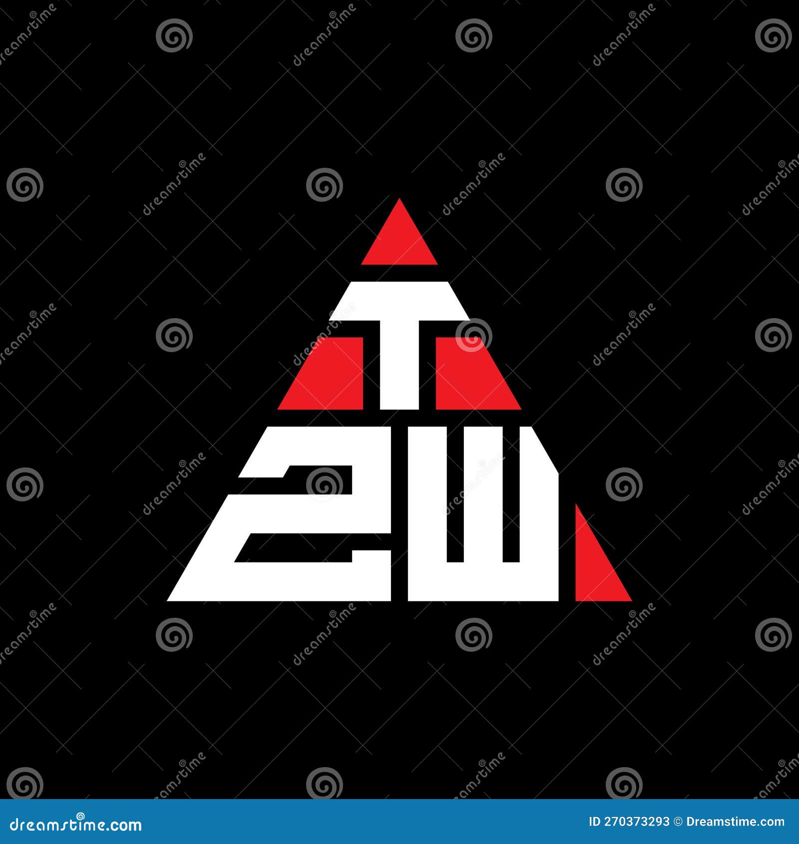 TZW Triangle Letter Logo Design with Triangle Shape. TZW Triangle Logo ...