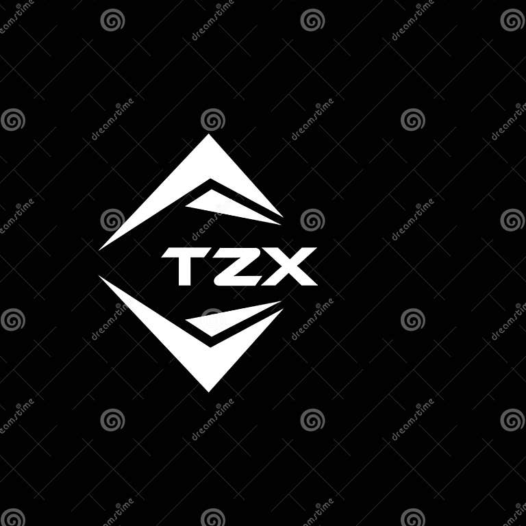TZX Abstract Technology Logo Design on Black Background. TZX Creative ...