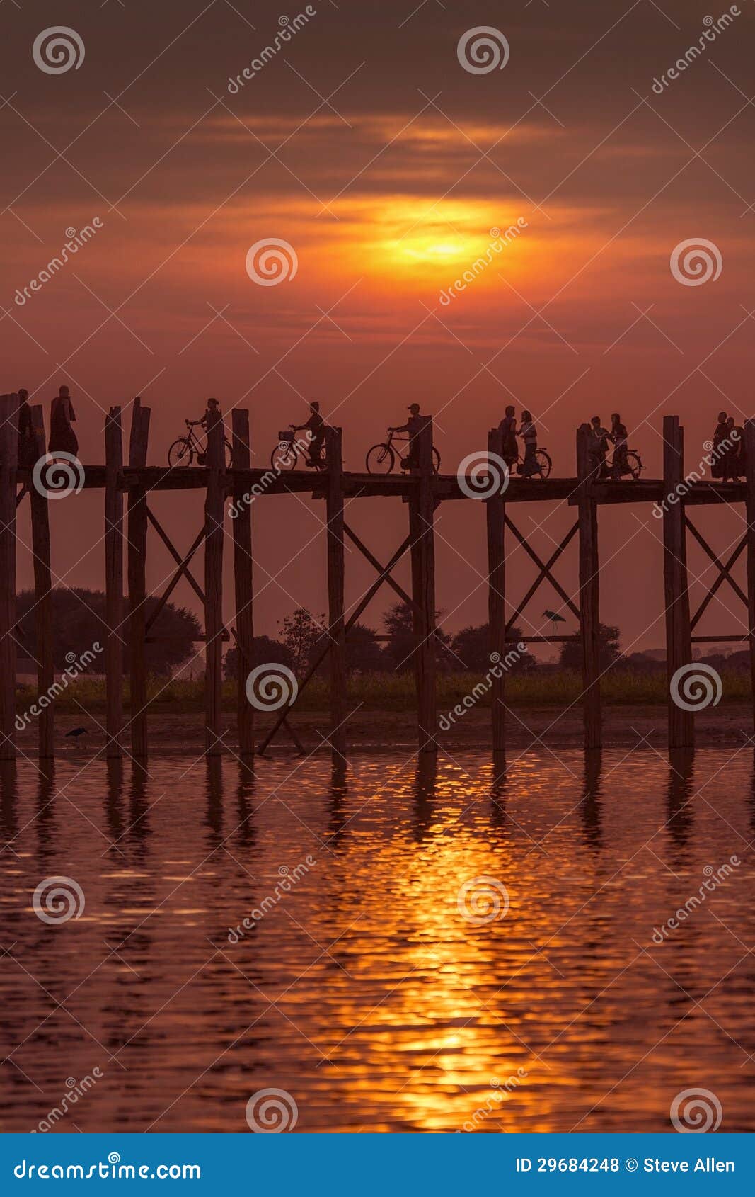 U Bein Bridge - Mandalay - Myanmar (Burma) Editorial Stock Photo ...