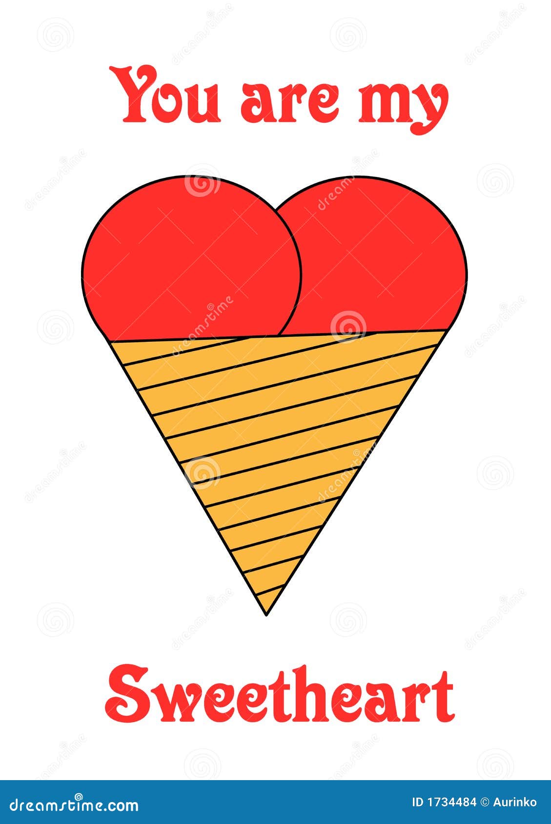 U bent mijn Liefje stock illustratie. Illustration of trek - 1734484