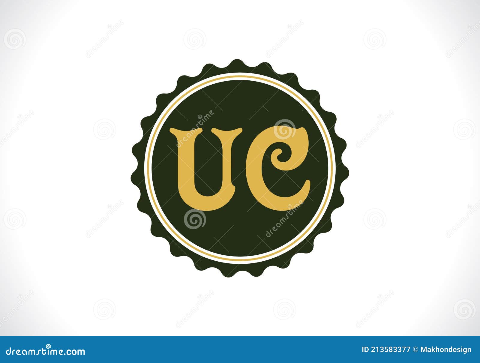 U C Letter Logo Design. Creative U C Letters Icon Vector Stock Vector ...