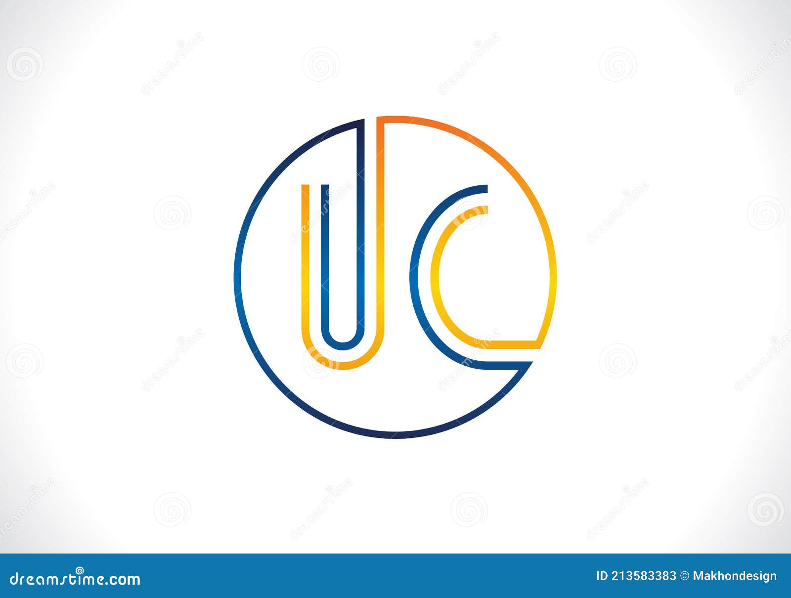 U C Letter Logo Design. Creative U C Letters Icon Vector Stock Vector ...