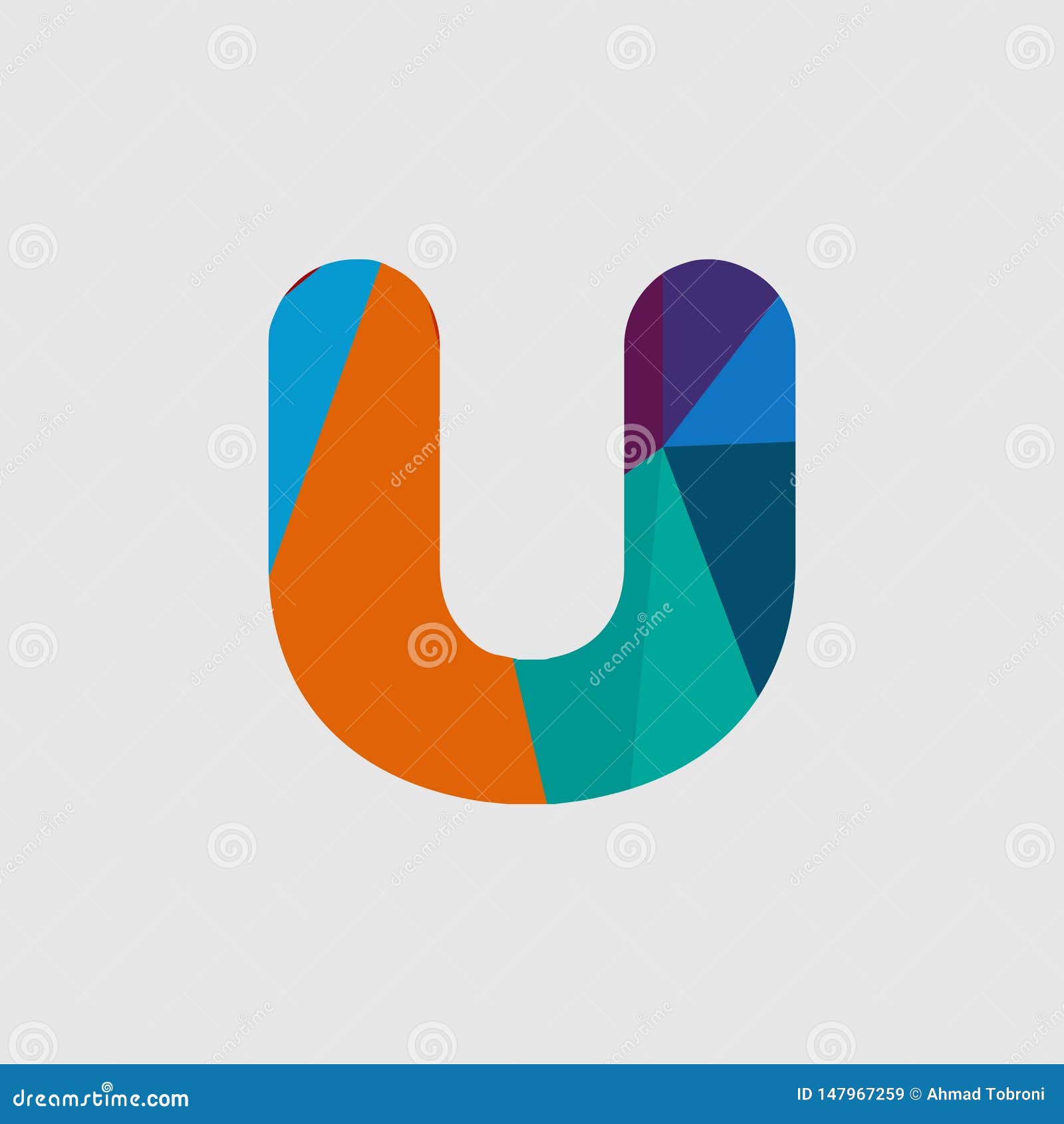 U Diamond Font Vector Template Design Illustration Stock Vector ...