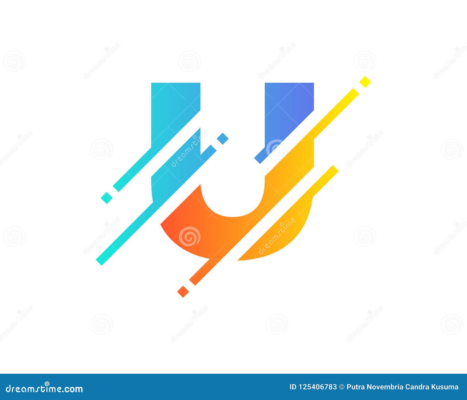 U Digital Letter Pixel Logo Icon Design Stock Vector - Illustration of ...