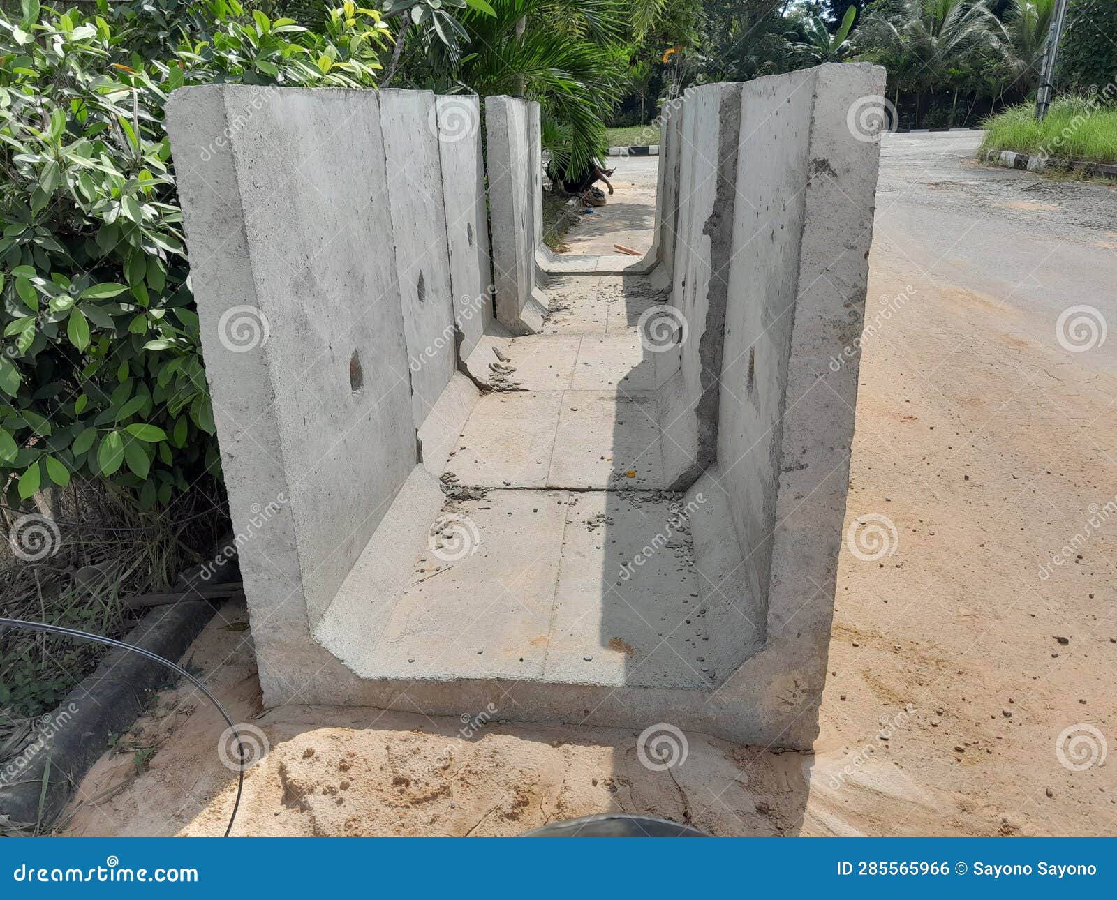Concrete Culverts Stacked In Rows Royalty-Free Stock Photo ...