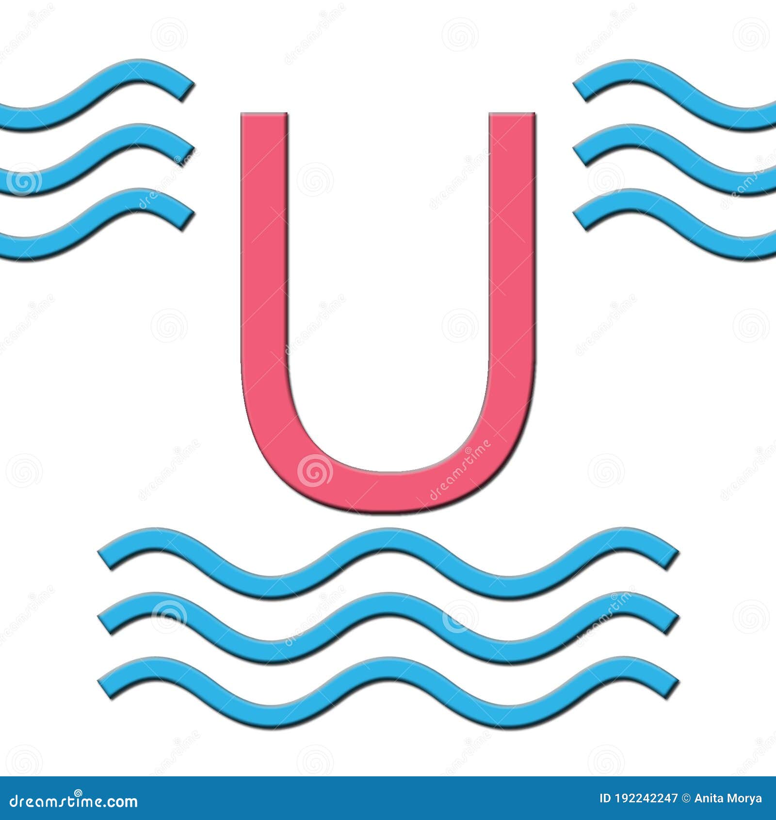 U Font Graphic Design for Logo Stock Illustration - Illustration of ...