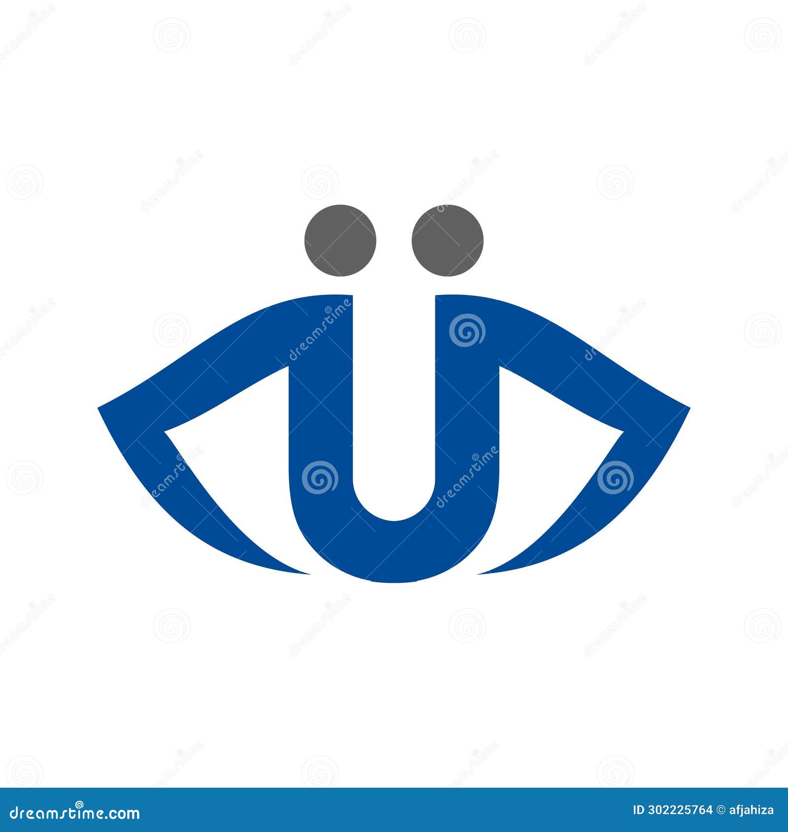 U Letter Eye Logo Template 1 Stock Illustration - Illustration of logo ...