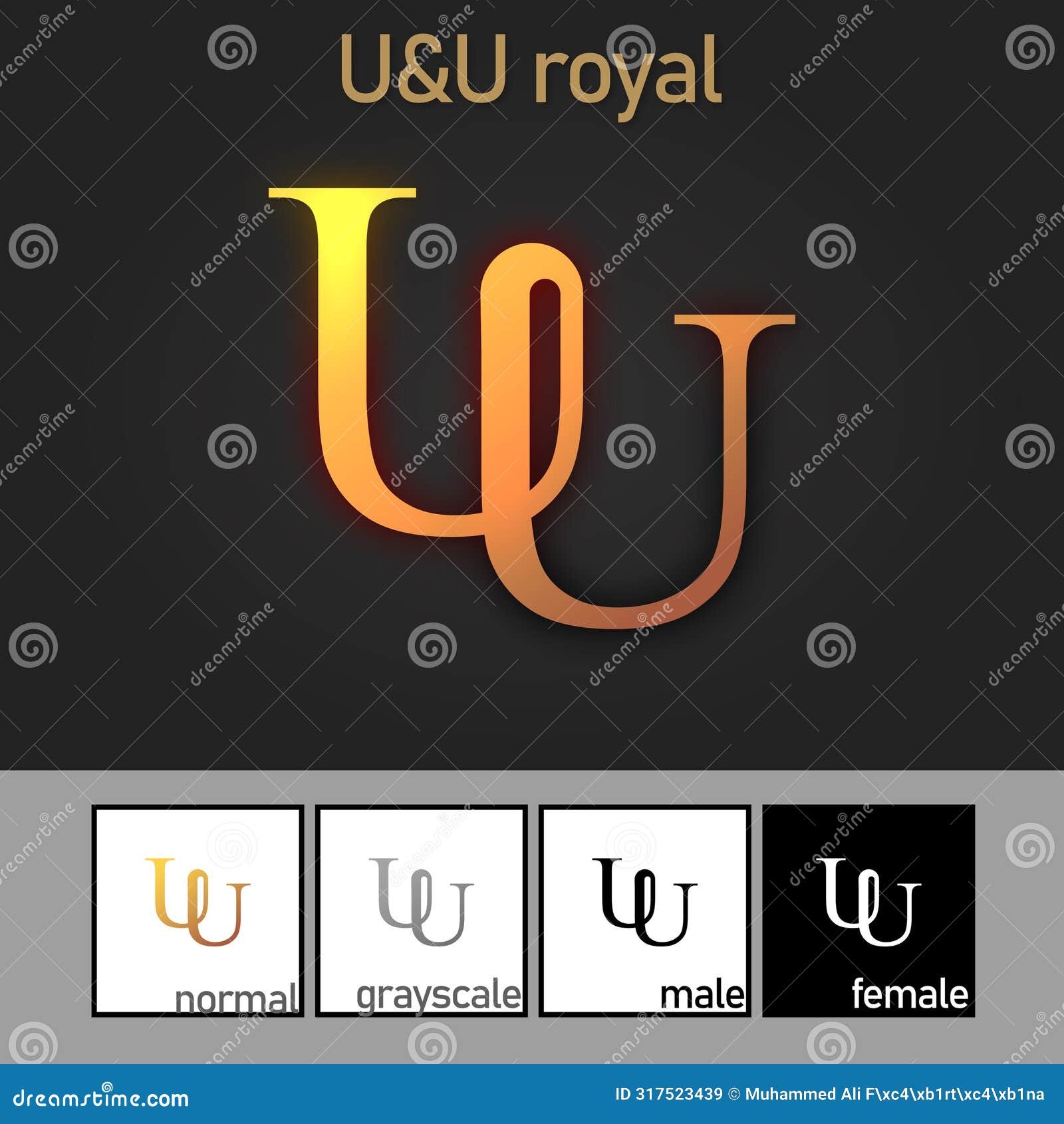 U and U Letter Logo Royal. - Vector Stock Vector - Illustration of ...