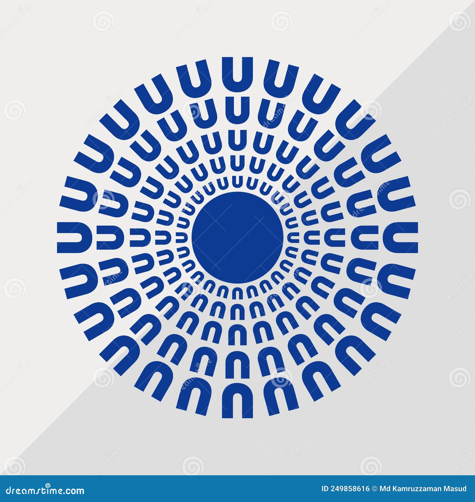 U Letter Patterns Conceptual Mandala Vector Illustration. U Text ...