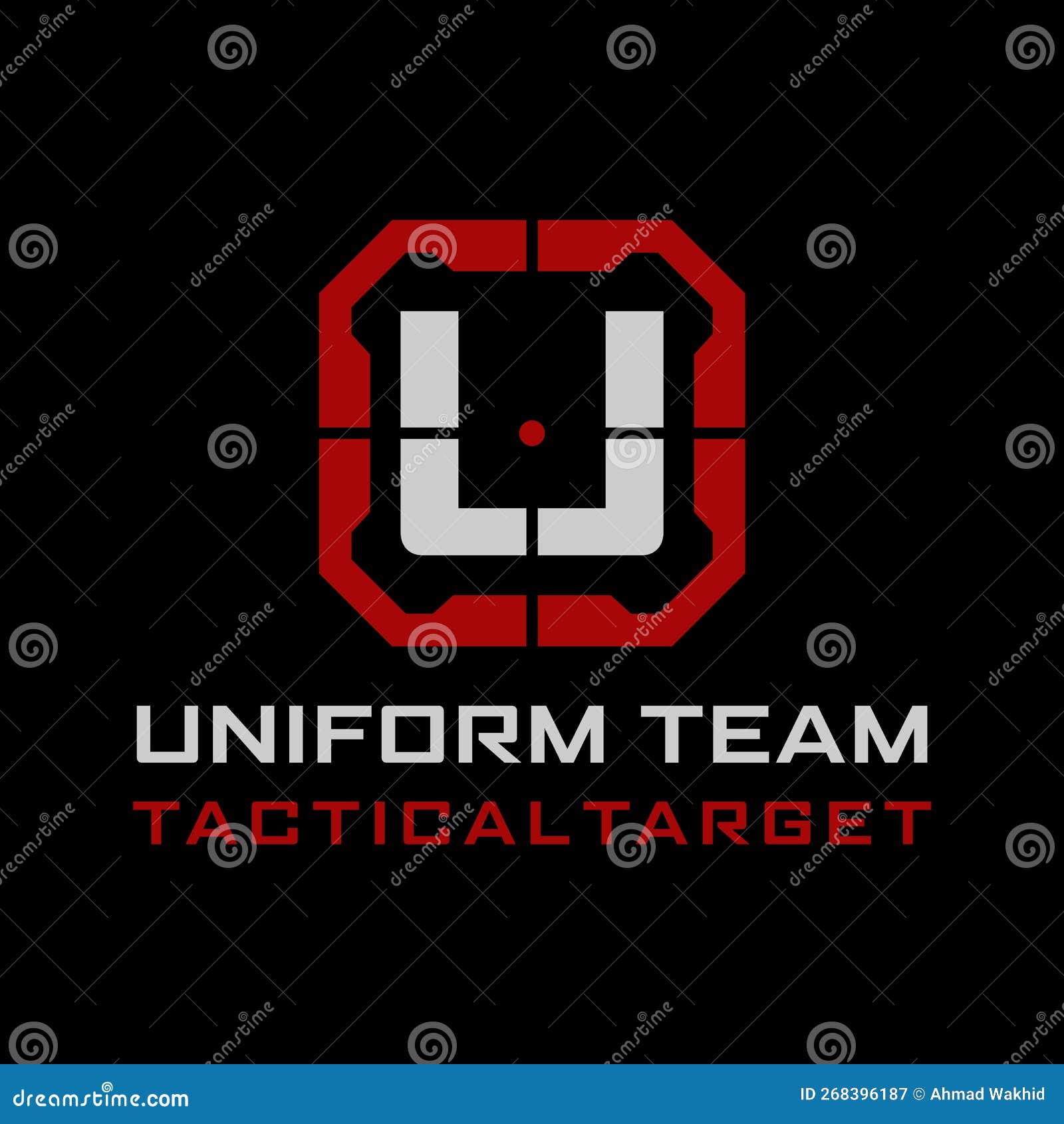 U Letter Tactical Military Target Logo Design Stock Illustration ...
