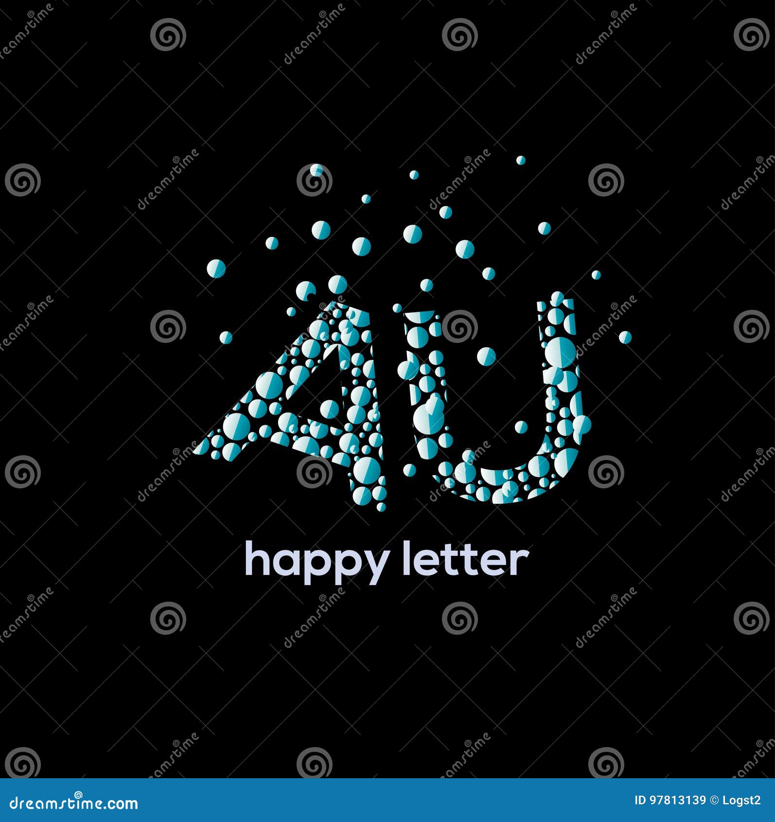 A, U Letters Bubbles Vector Logo Design Stock Vector - Illustration of ...