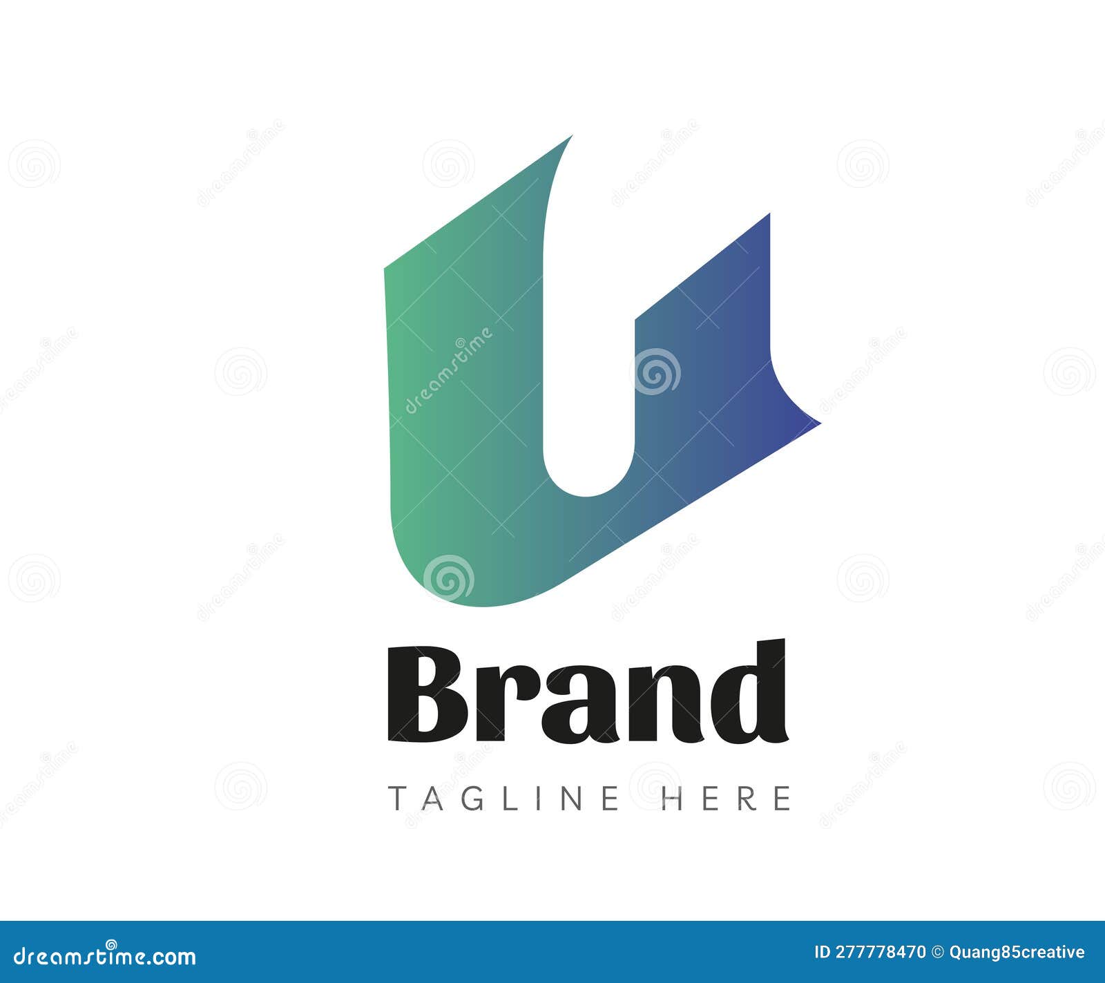 Letter U Logo Design. Letter U with Wave Logo Stock Vector ...