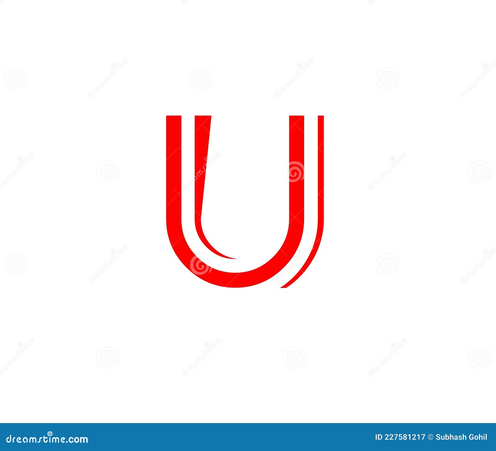 U logo design stock illustration. Illustration of brand - 227581217
