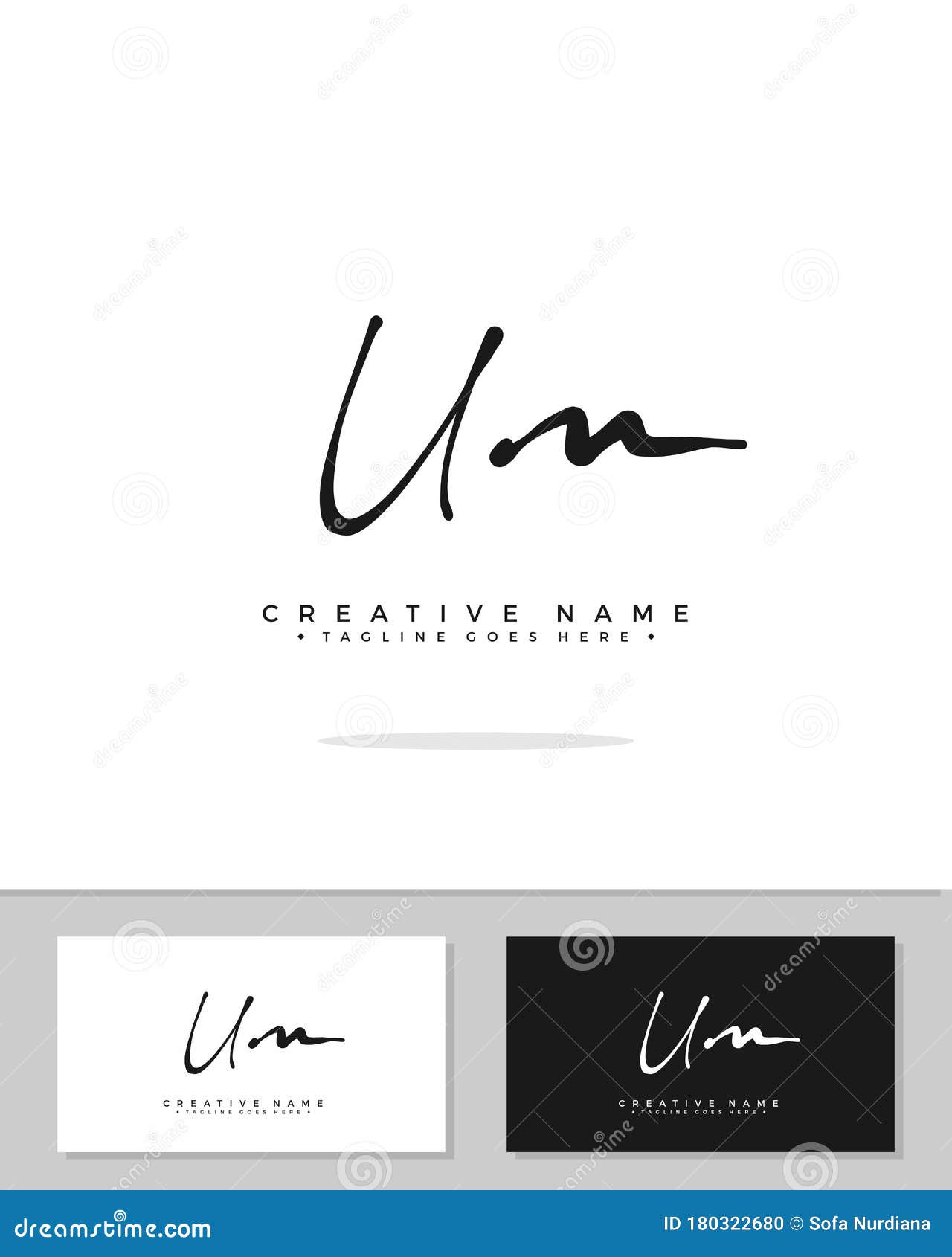 U M UM Initial Logo Signature Vector. Handwriting Concept Logo Stock ...