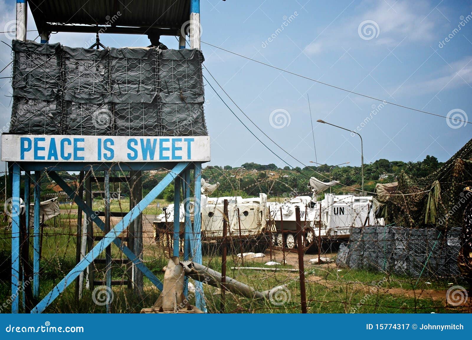 U.N. Checkpoint in Liberia editorial photography. Image of detail ...
