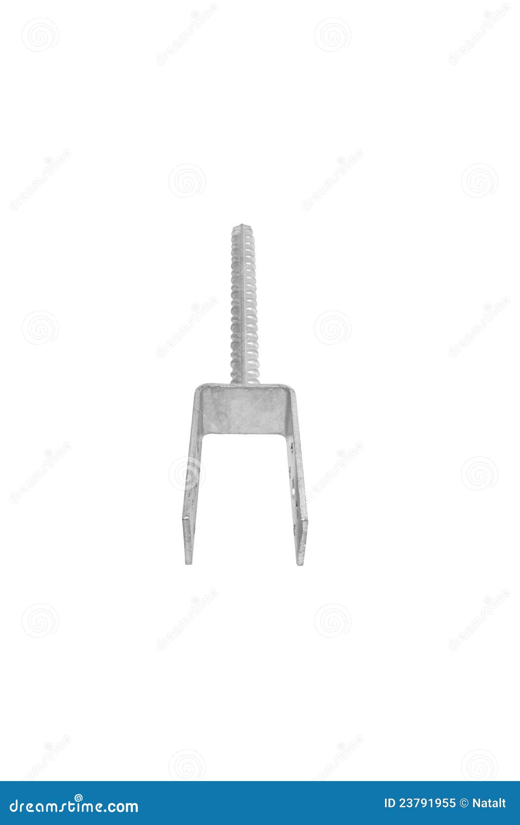 U Post Support Isolated on White Stock Image - Image of fasten, detail ...