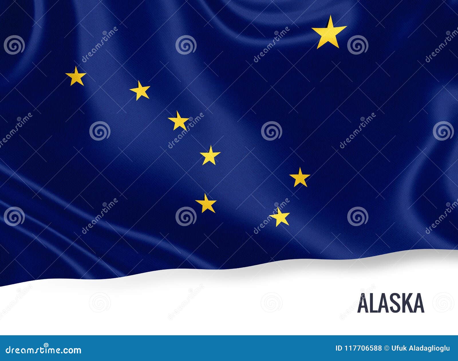 U S Bandera De Alaska Del Estado Stock de ilustración - Ilustración de ...