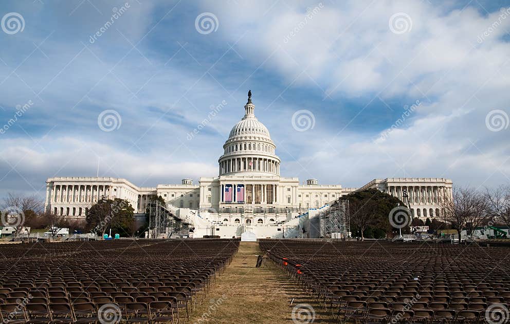 U.S. Capitol before the Obama Inauguration Editorial Photo - Image of ...