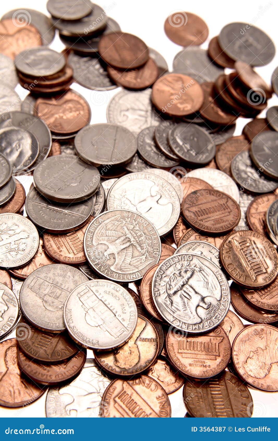 U.S. coins stock image. Image of business, financial, revenue - 3564387