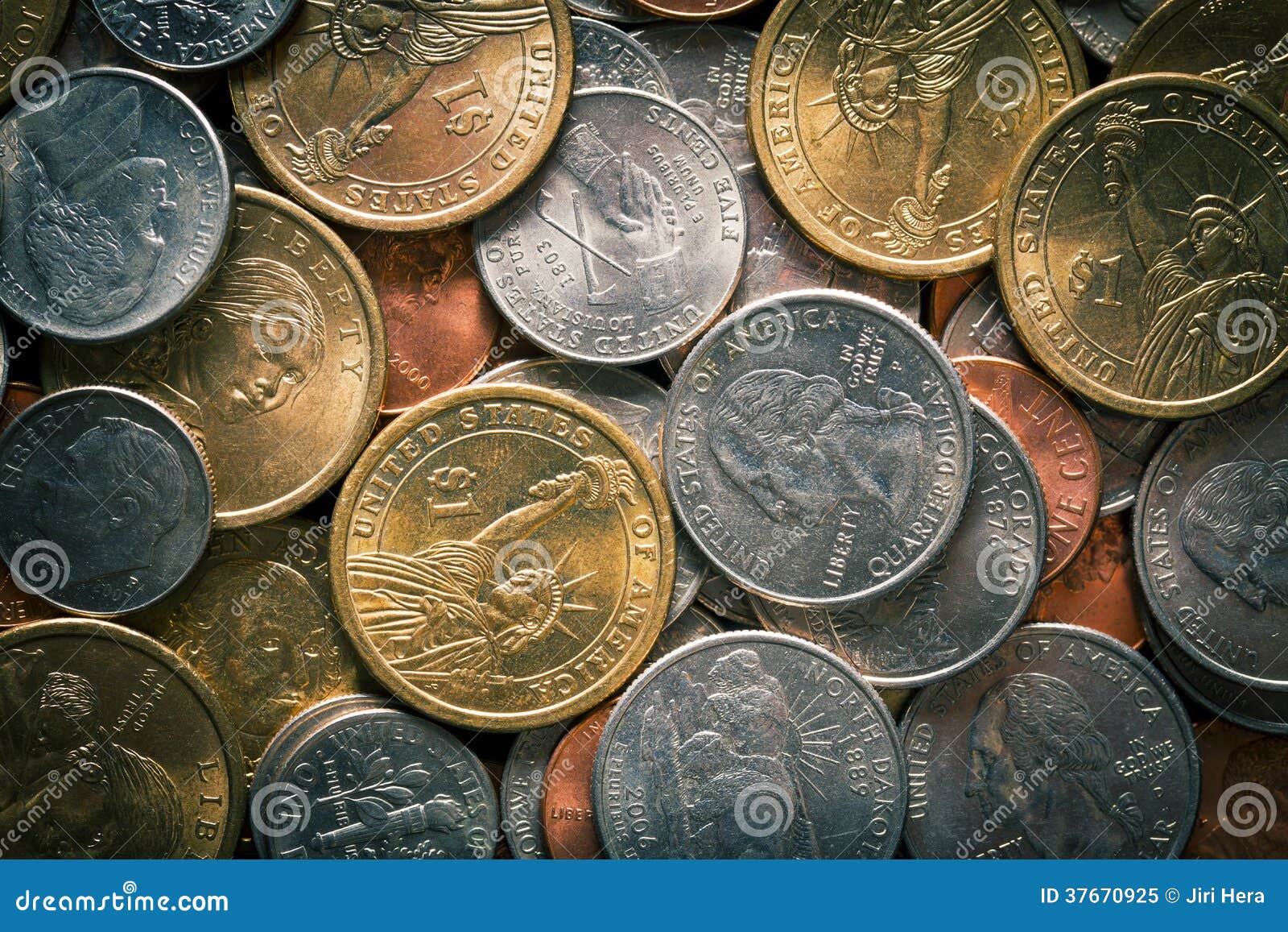 U.S. coins stock image. Image of america, banking, closeup - 37670925
