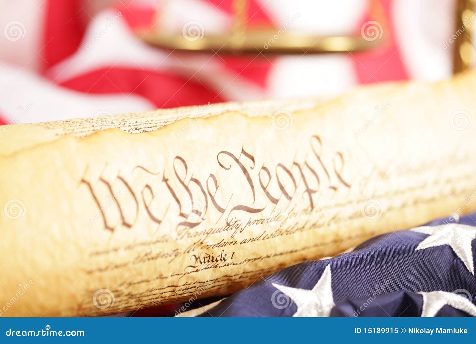 United States Of America Constitution Scroll Stock Photo ...