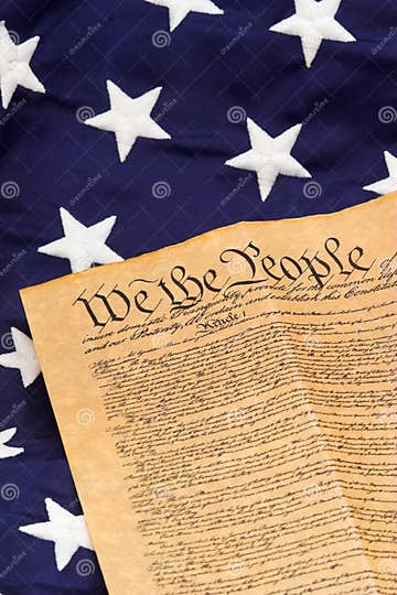 U.S. Constitution and Stars - Vertical Stock Image - Image of ...