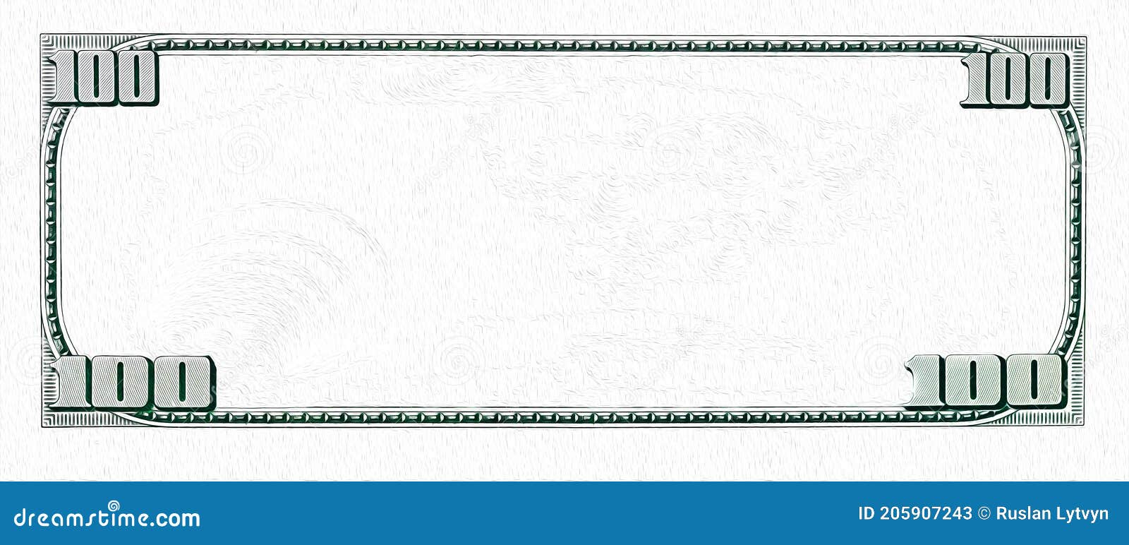 US Dollar Border Bill On Black Background. Money Cash American Dollars ...