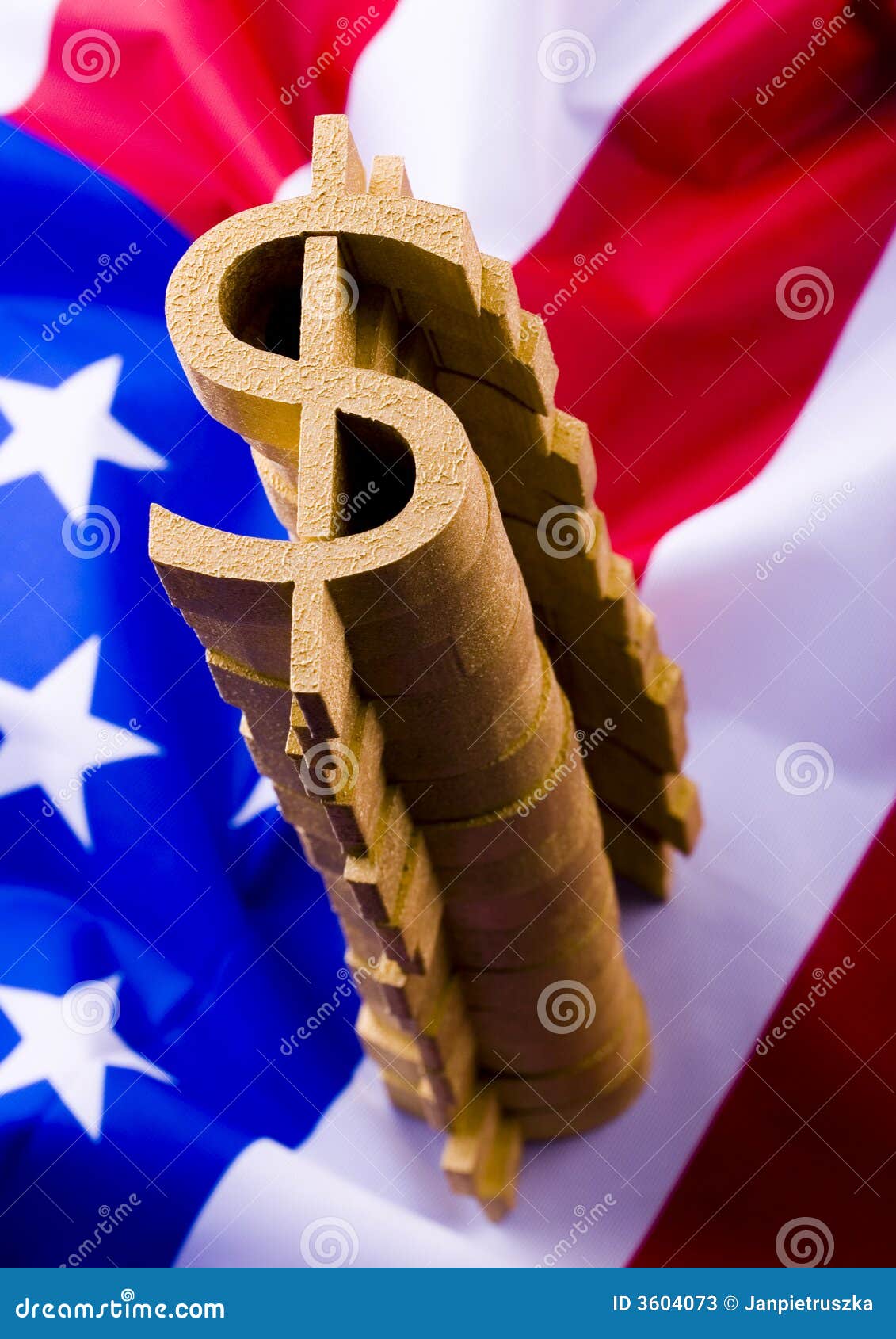 U.S.a flag & Dollar stock image. Image of banner, country - 3604073