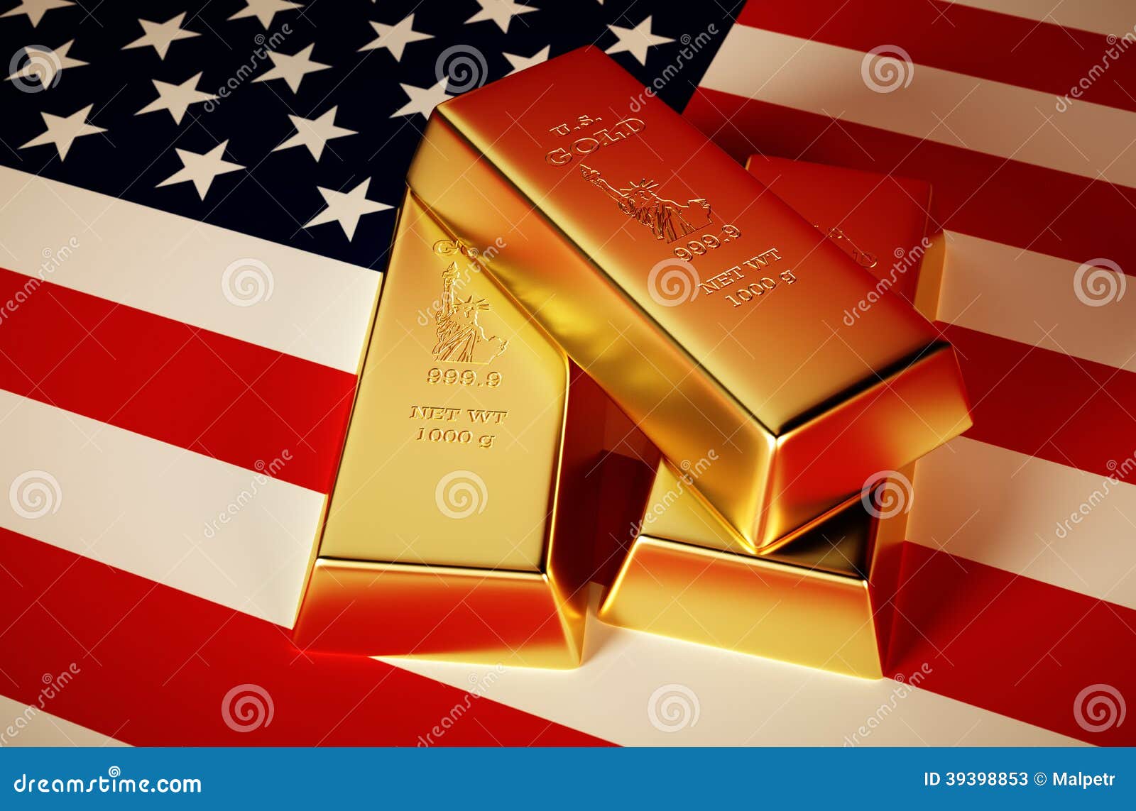 U.S. gold stock illustration. Illustration of financial - 39398853