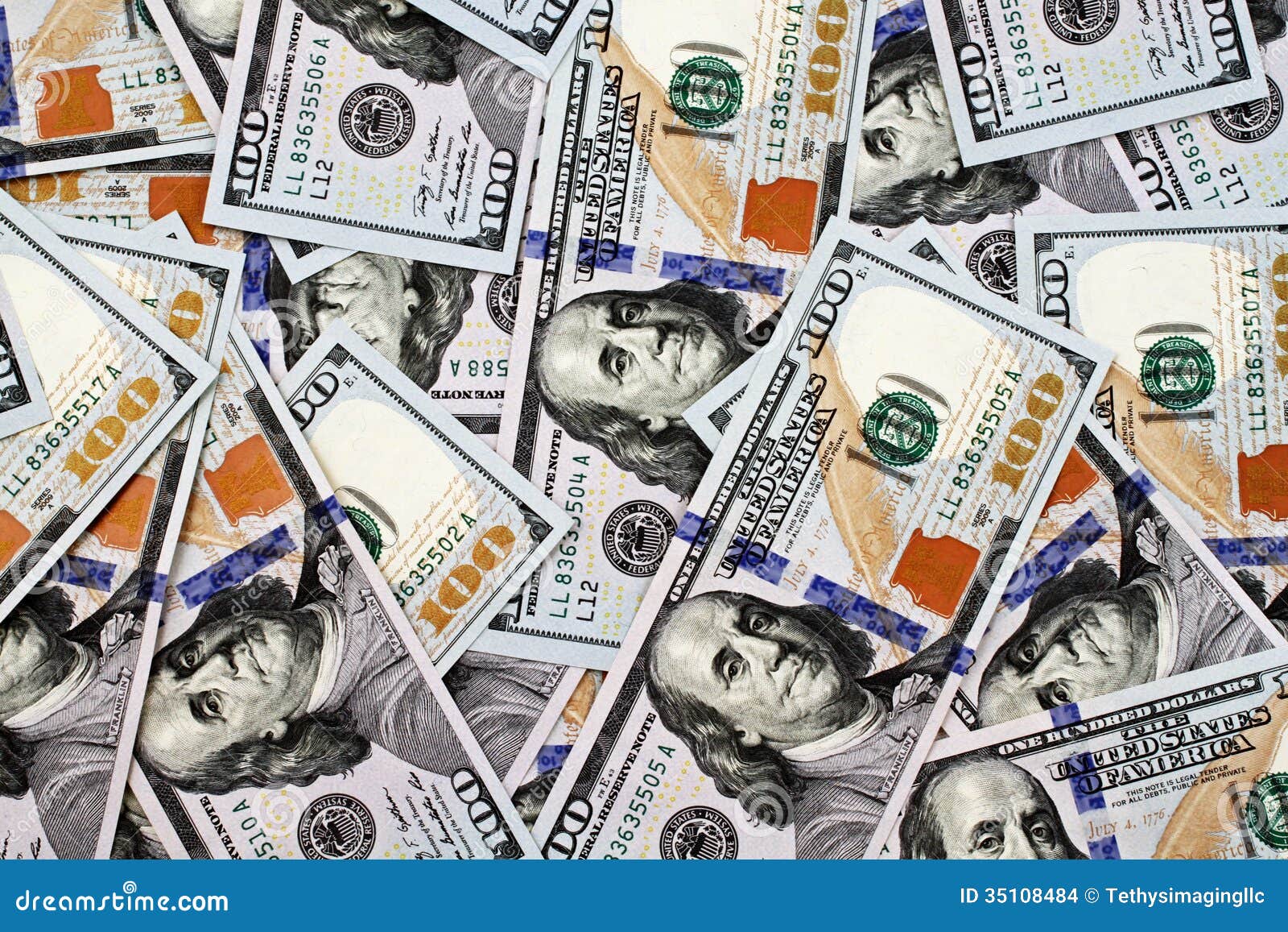 2013 U.S. Hundred Dollar Bills Stock Photo - Image: 35108484