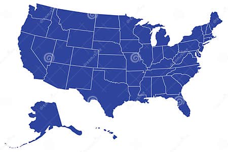 USA/United States Map (Separable Borders Vector) Stock Vector ...