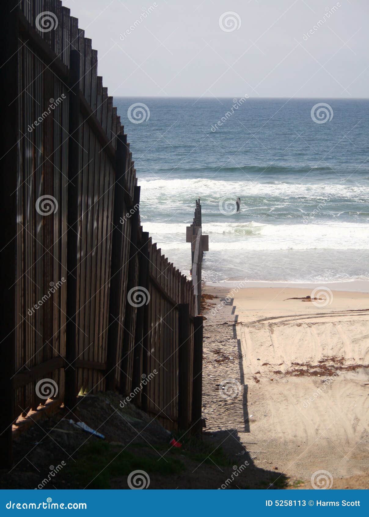 U. S. /Mexican border stock image. Image of surveillance - 5258113